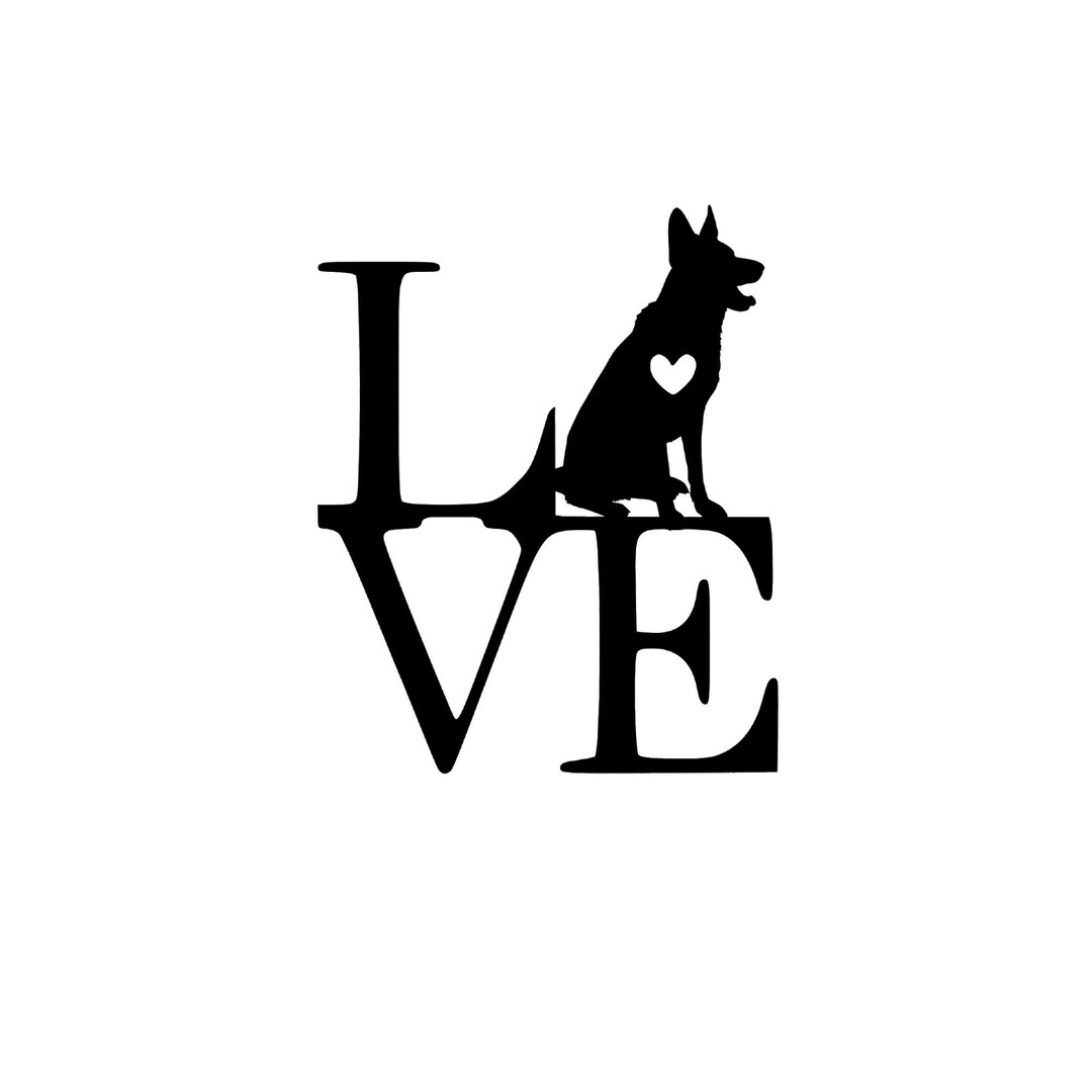 Love German Shepherd Silhouette Instant Download Includes Cricut Cameo ...