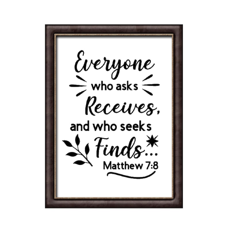 Matthew 7 7 - Etsy