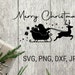Merry Christmas Santa Sleigh Sign Decal Instant Download - Etsy