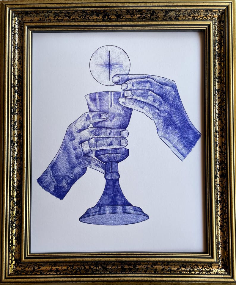 Holy Communion, Eucharist, Catholic Art, Christian Art, Religious Art ...