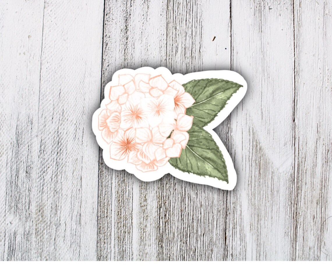Hydrangea Arrangement Sticker Vegan Stickers Sticker | Etsy