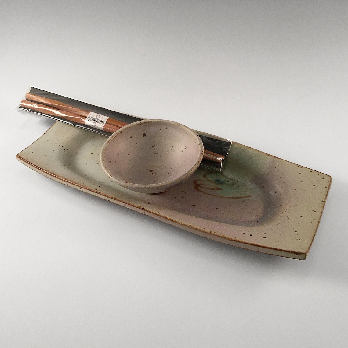 Ceramic Sushi Serving Set, Sushi Boat and Bowl, Handmade Stoneware ...
