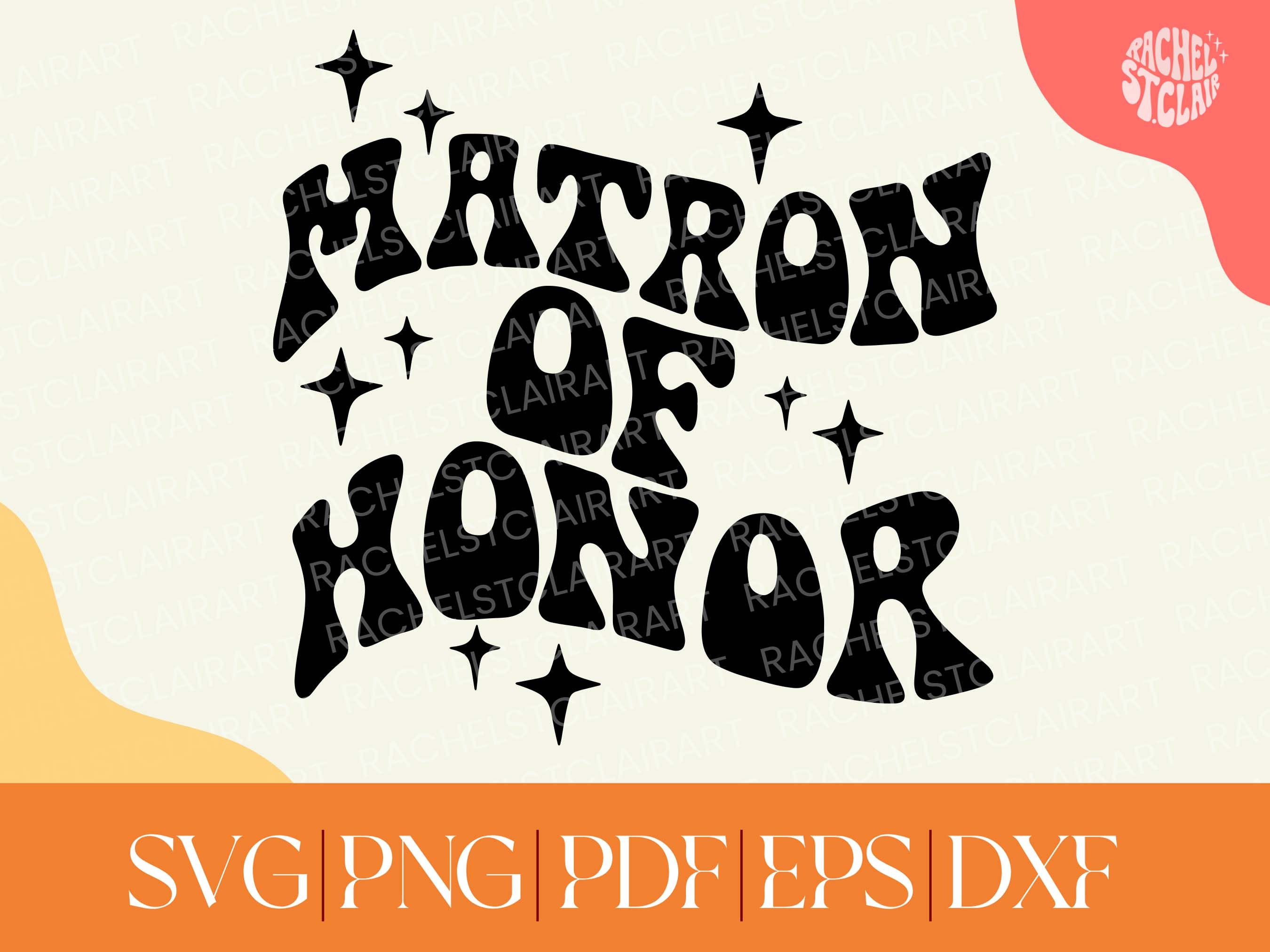 Matron of Honor SVG Wedding Party Svg Diy Wedding Retro - Etsy