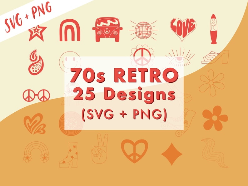 Retro Svg Designs Retro Png Designs 70s Svg Svg Bundle - Etsy