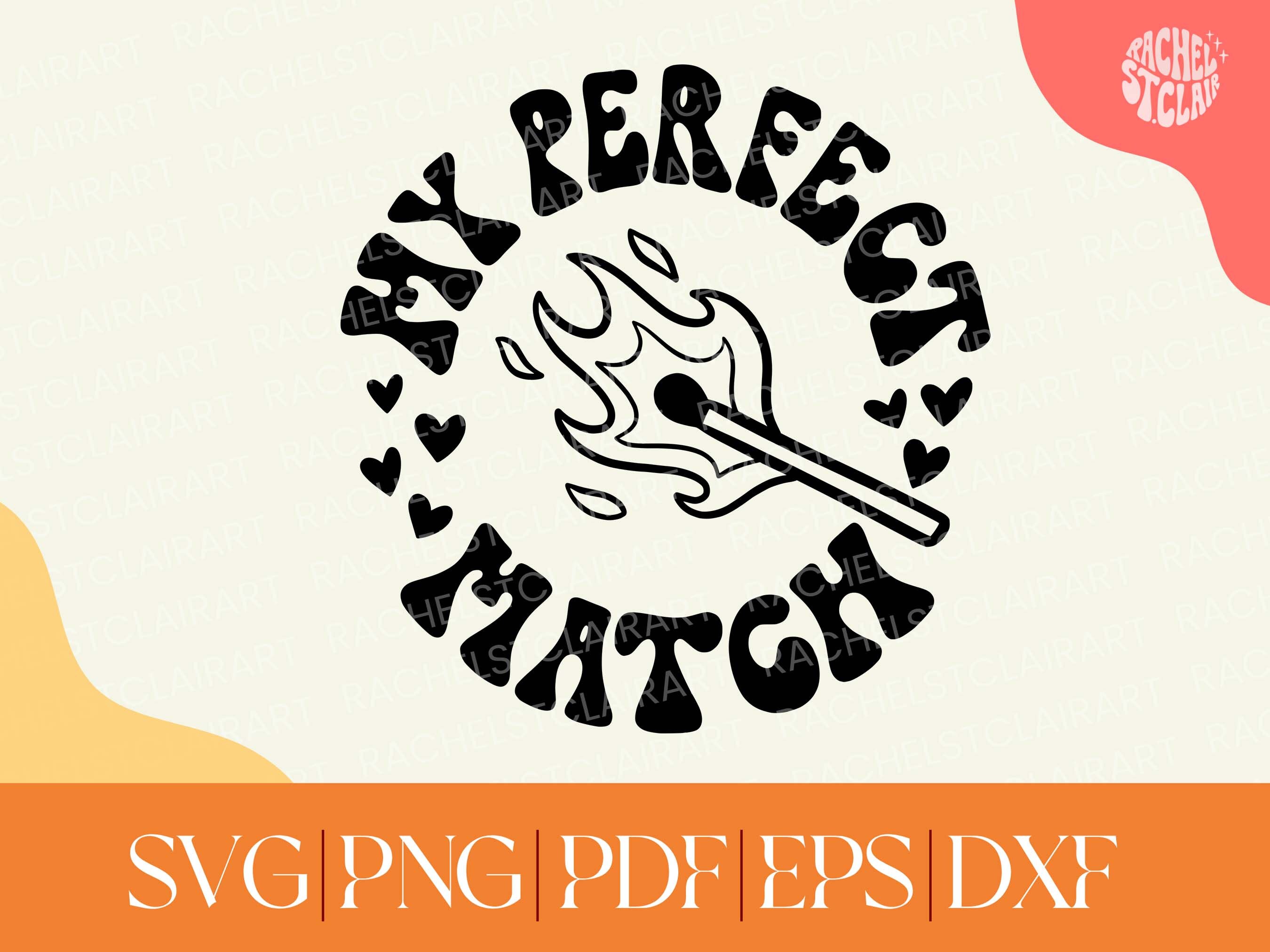 Perfect Match SVG Pun Svg Retro Svg Files Love Svg Design - Etsy
