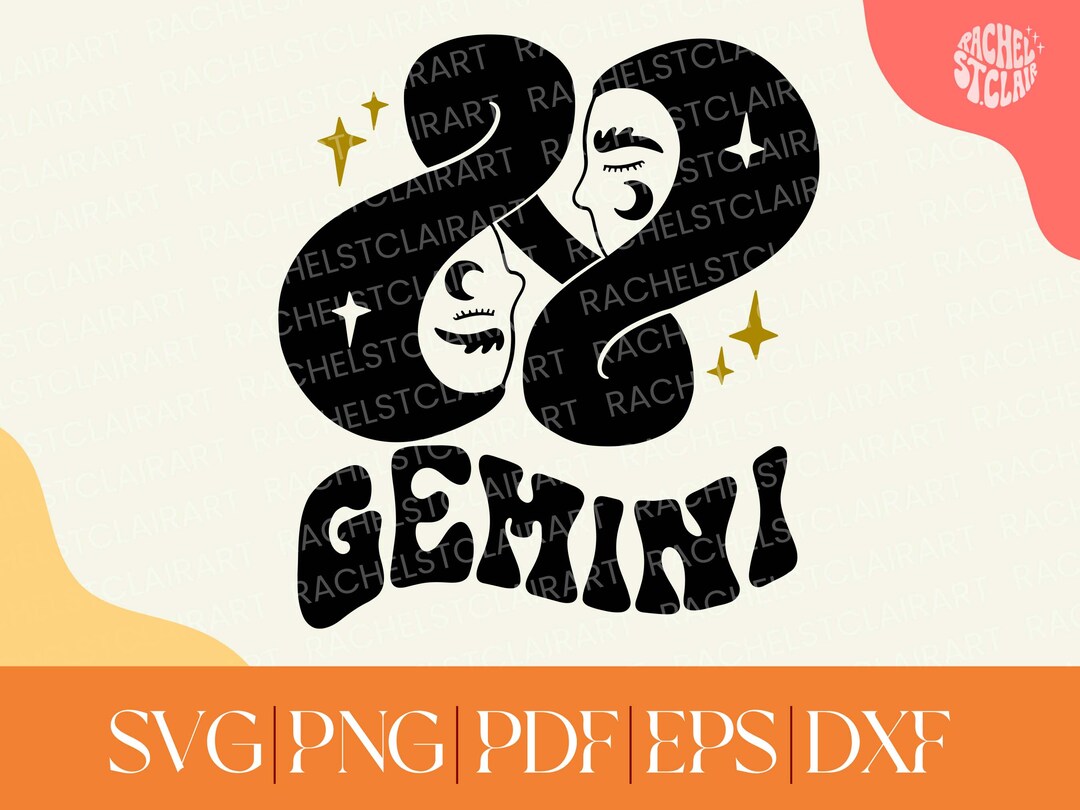 Gemini SVG, Gemini Twins Svg, Astrology Svg, Horoscope Svg, Star Sign ...