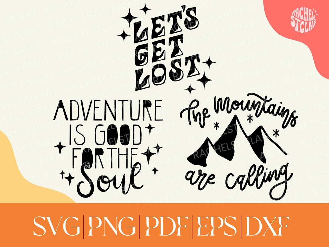 Outdoor Adventure SVG Bundle Cut Files Mountain Adventure - Etsy