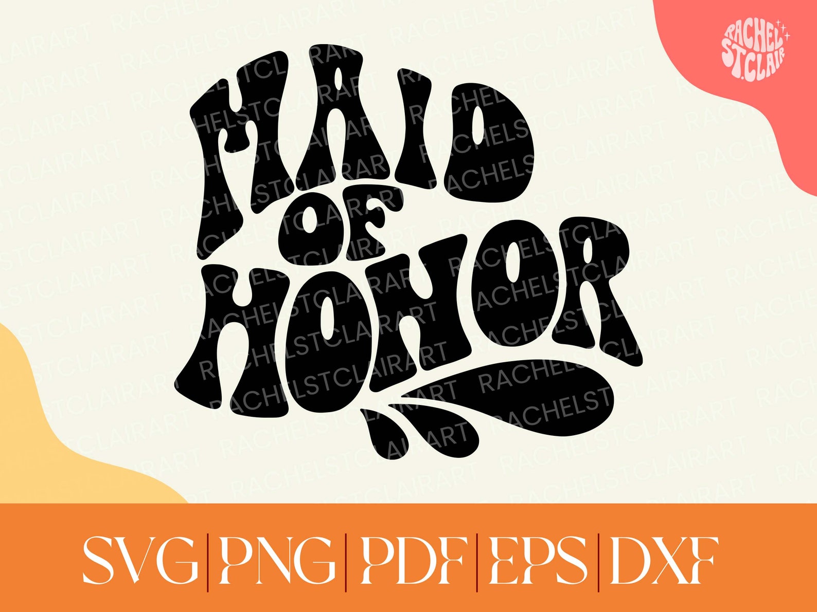 Maid of Honour Svg Bridal Party Wedding Party Svg Diy - Etsy