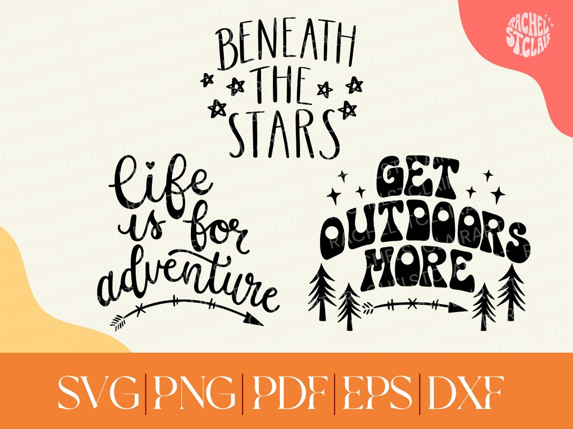Outdoor Adventure SVG Bundle Cut Files Mountain Adventure - Etsy