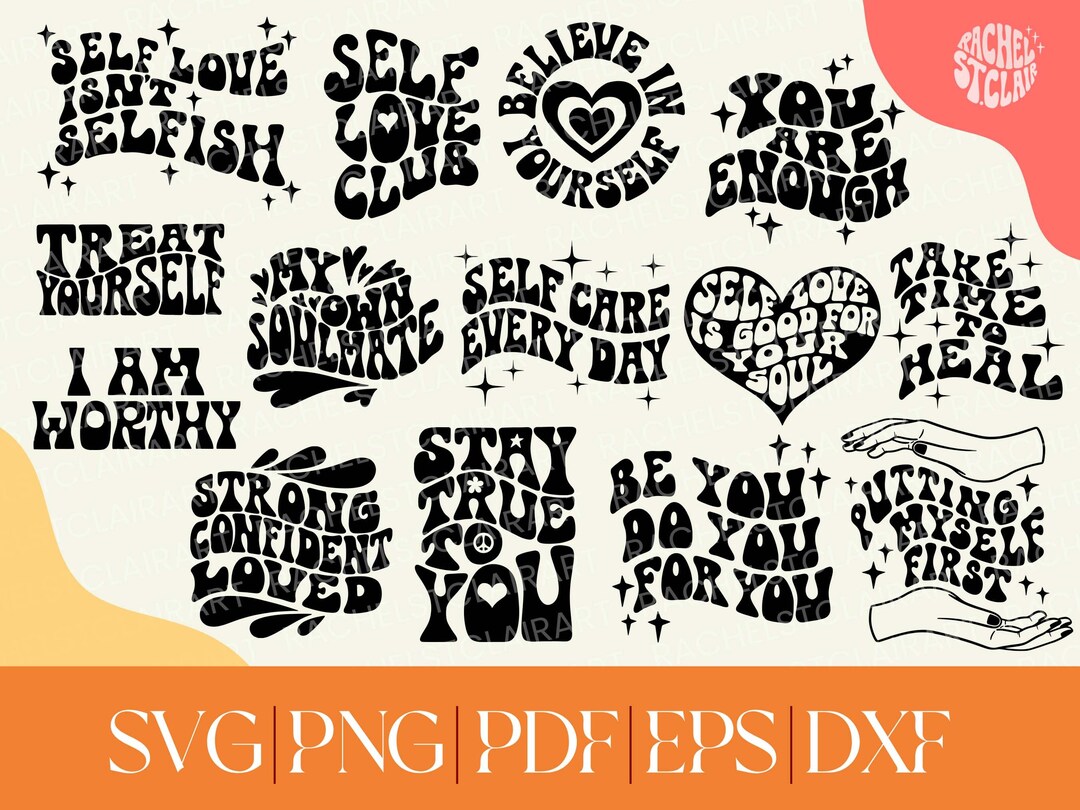 Self Love SVG Bundle Self Care Mental Health Cut Files for - Etsy Australia