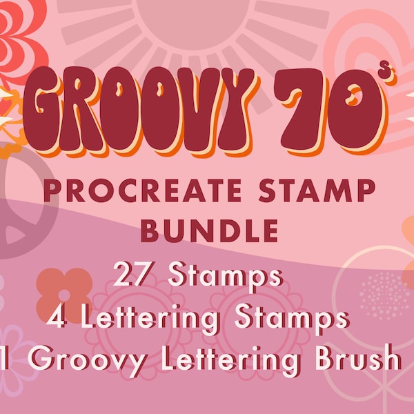 Groovy 70s Stamps - Etsy