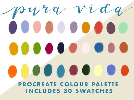 Tropical Procreate Color Palette Costa Rica Sunset Color | Etsy