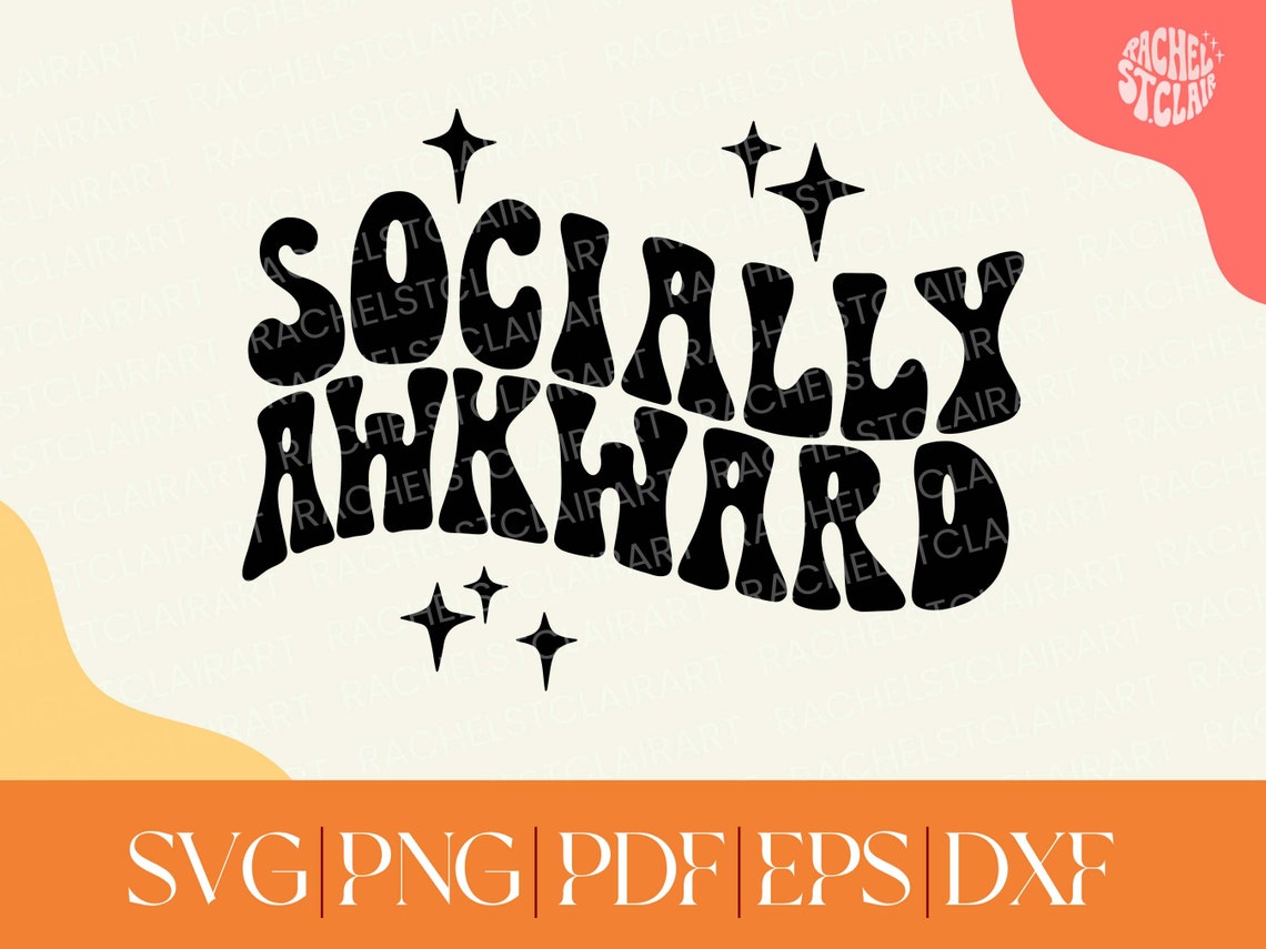 Socially Awkward SVG Anti Social Svg Funny Cute Svg Cut - Etsy