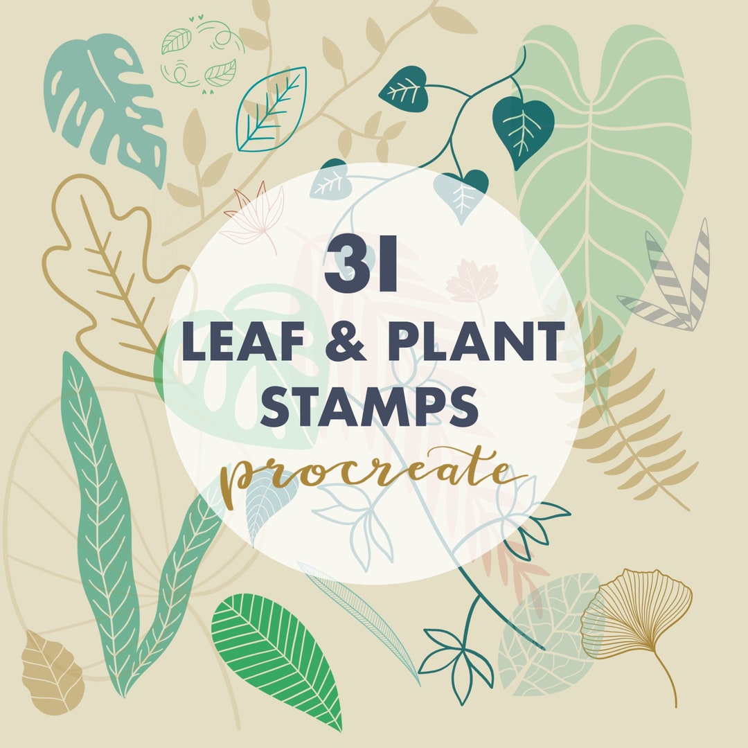 Procreate Plant Brushes, Procreate Stamps, Procreate Leaves, Nature ...