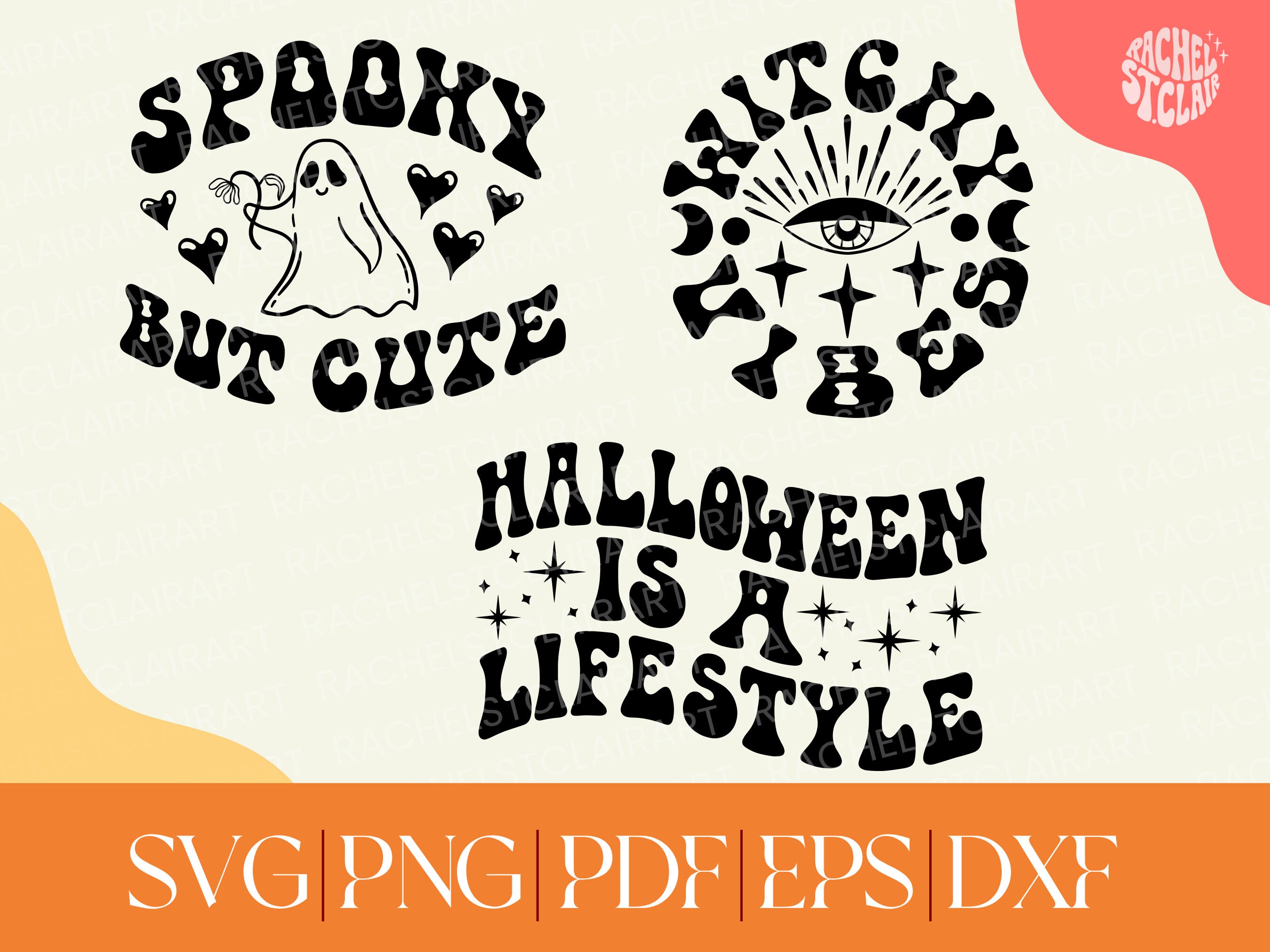 Retro Halloween SVG Bundle Spooky Season Sublimation Designs - Etsy