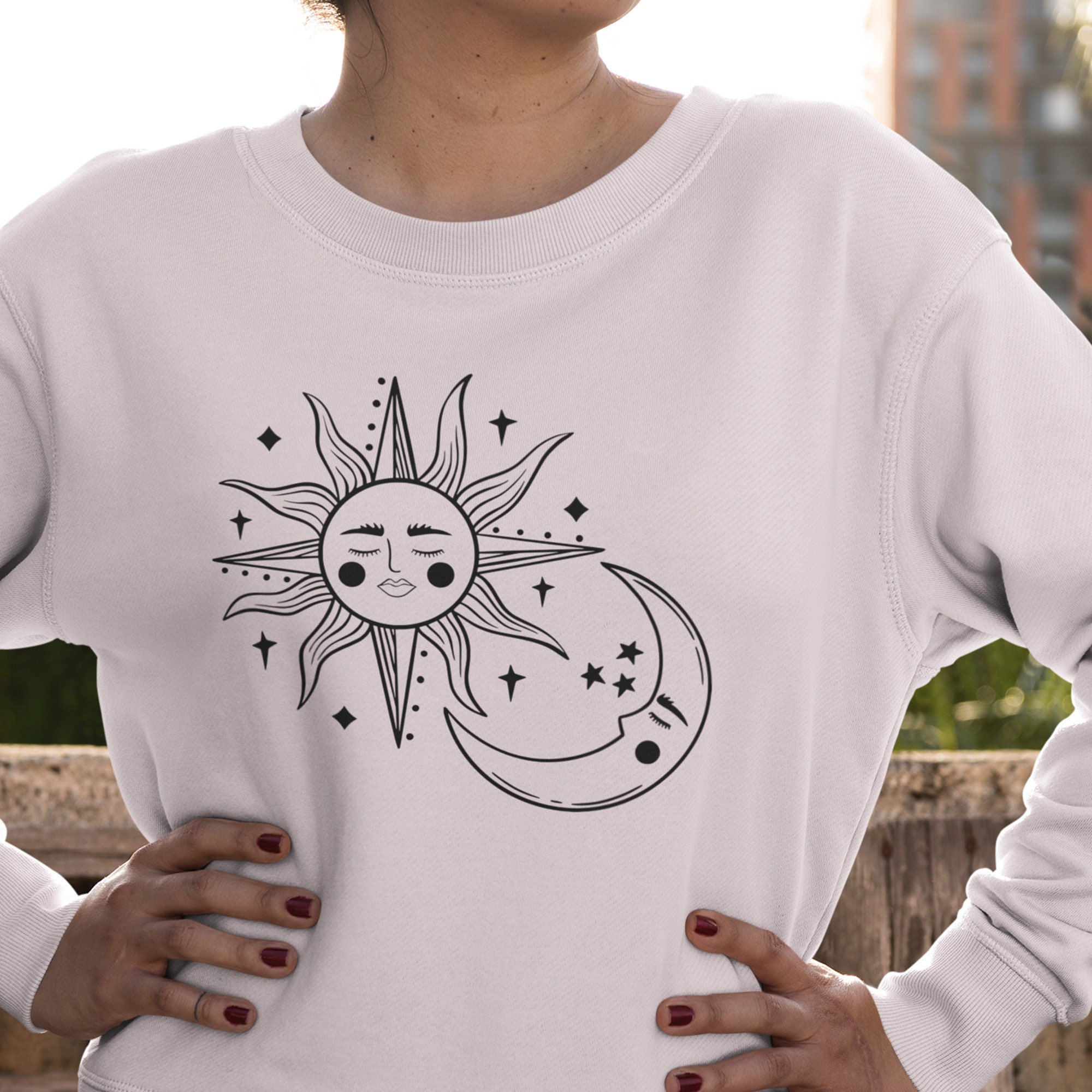 Sun and Moon Celestial SVG Cut File - Etsy