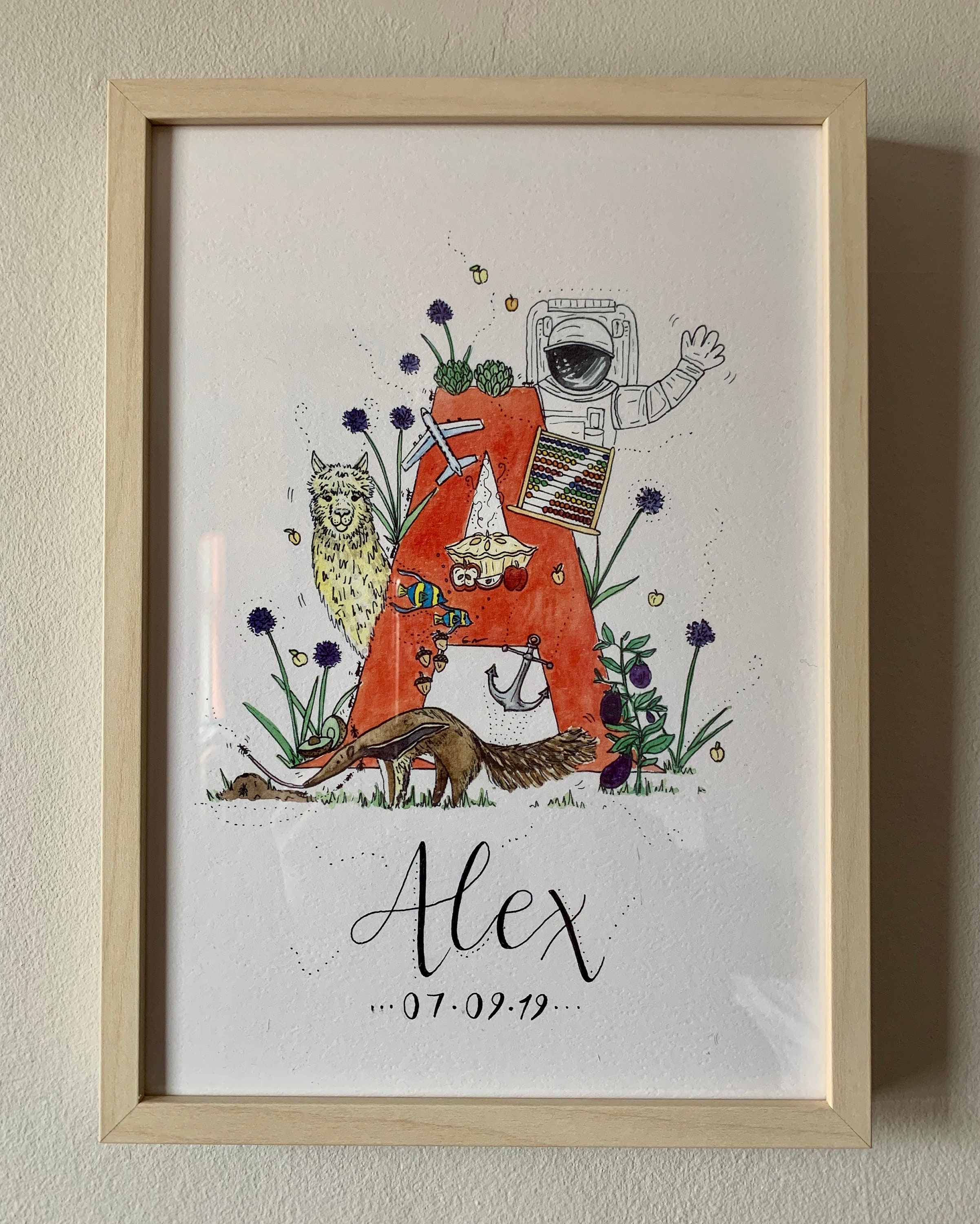 Illustrated Watercolour Alphabet Print Letter L | Etsy