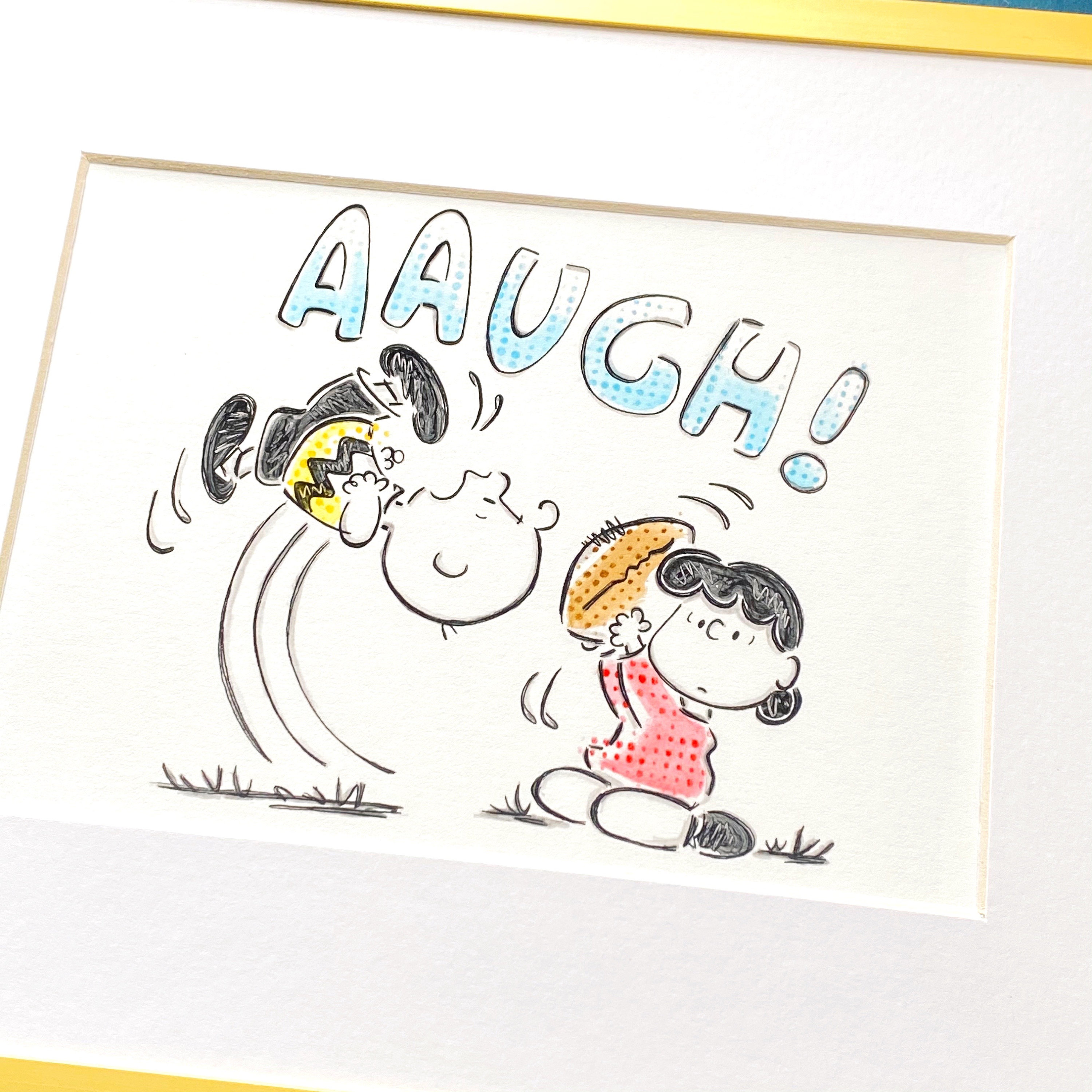 Charlie Brown Inspired Art Print, Lucy, Football, Poster, Gift, Peanuts ...