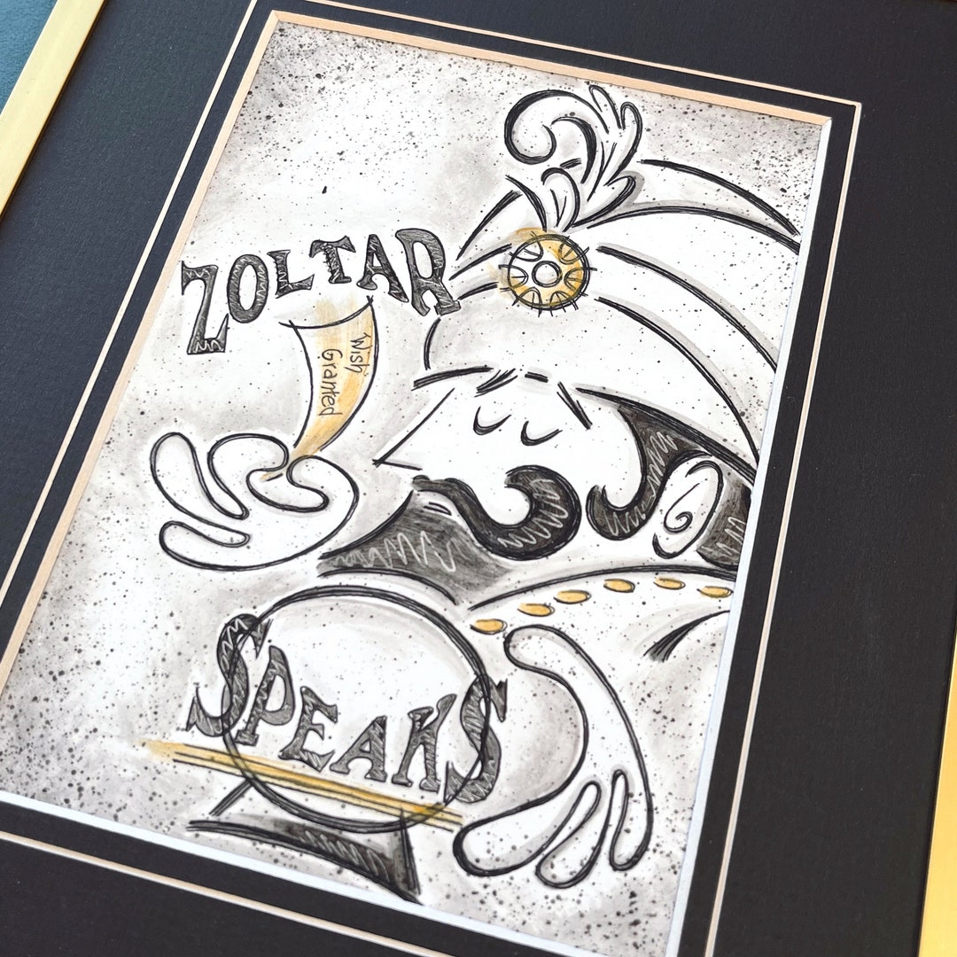 Fortune Teller Wall Art, Zoltar From Movie BIG Art Print, Pop Culture ...