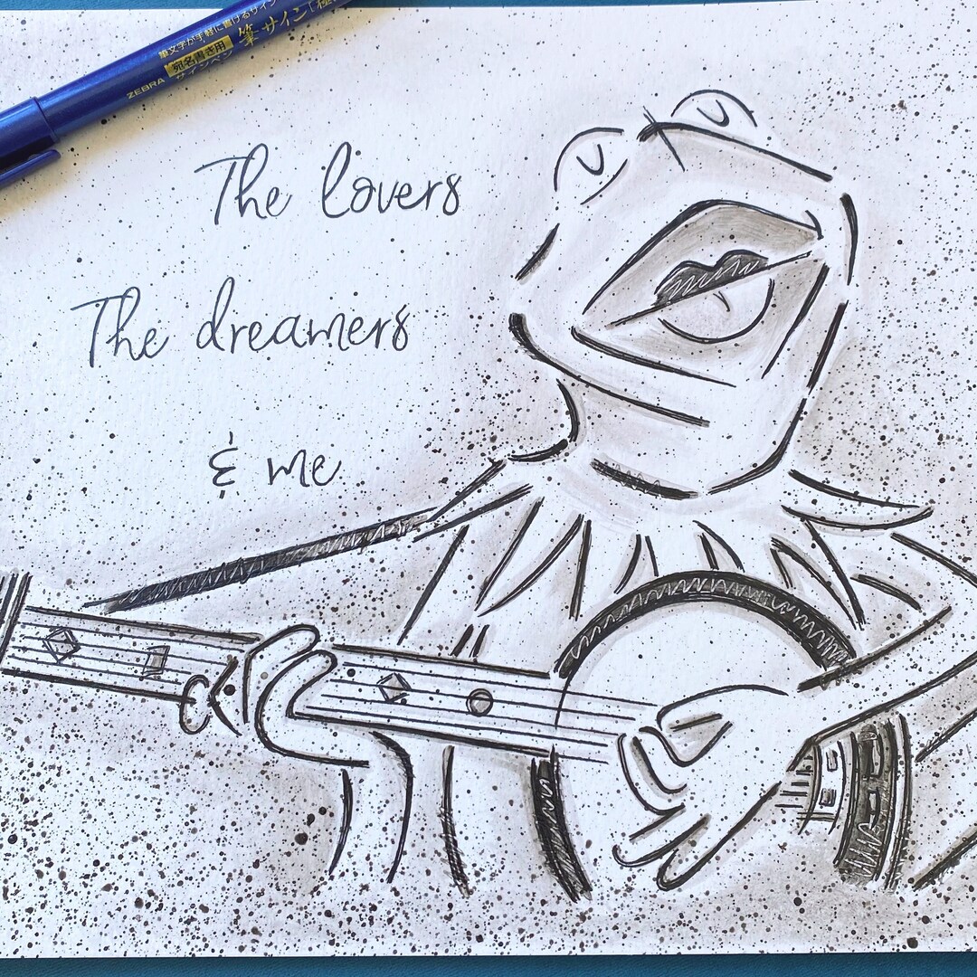 Kermit the Frog Inspired Print, Poster, Pop Culture Wall Art, Modern ...