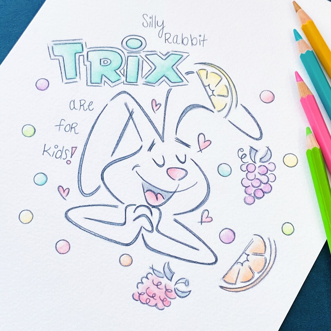 Cereal Art Trix Cereal Silly Rabbit Art Print Kitchen Art - Etsy