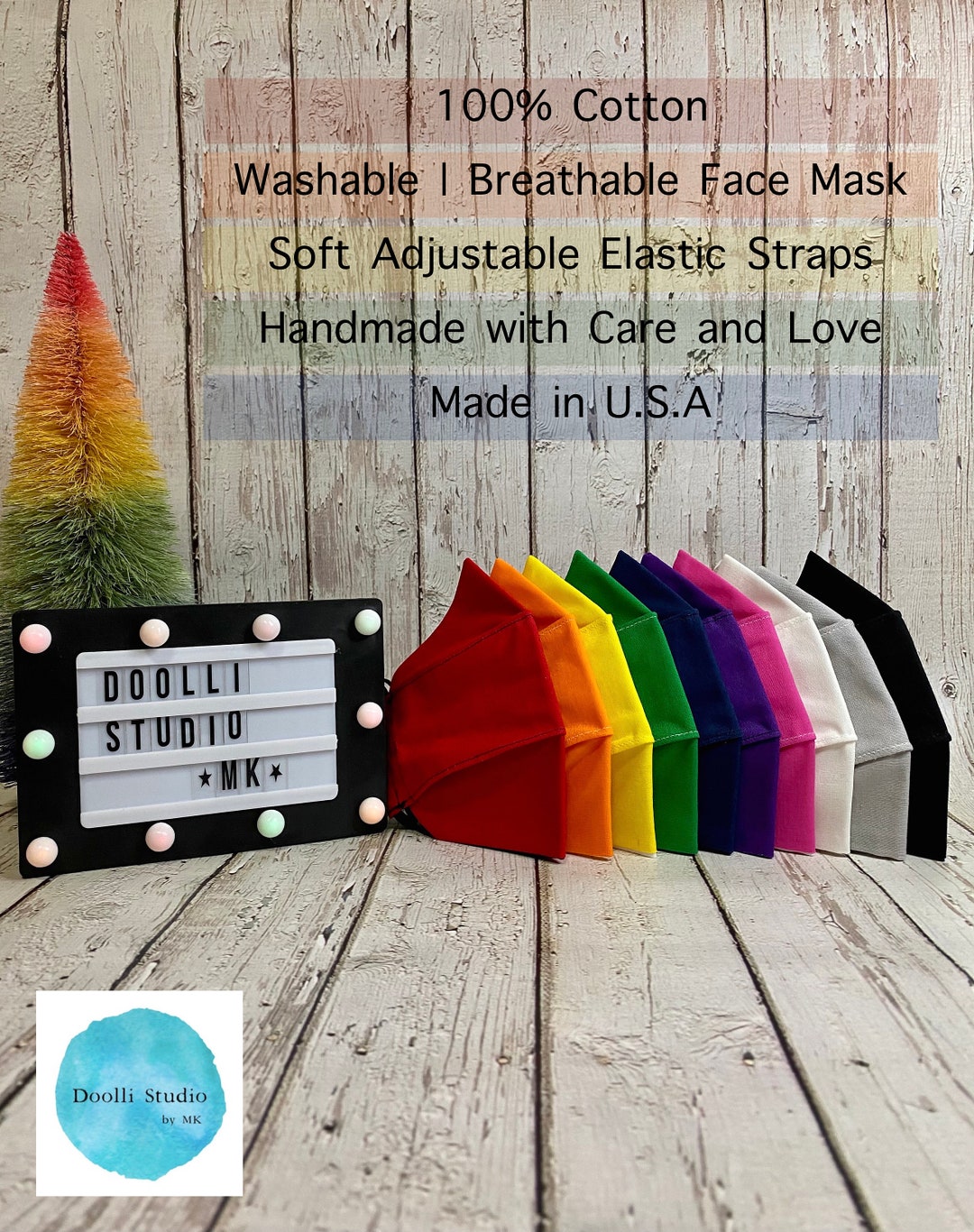 NEW! Solid Color Mask Collection | Face Mask for Kid & Adult | 100% ...