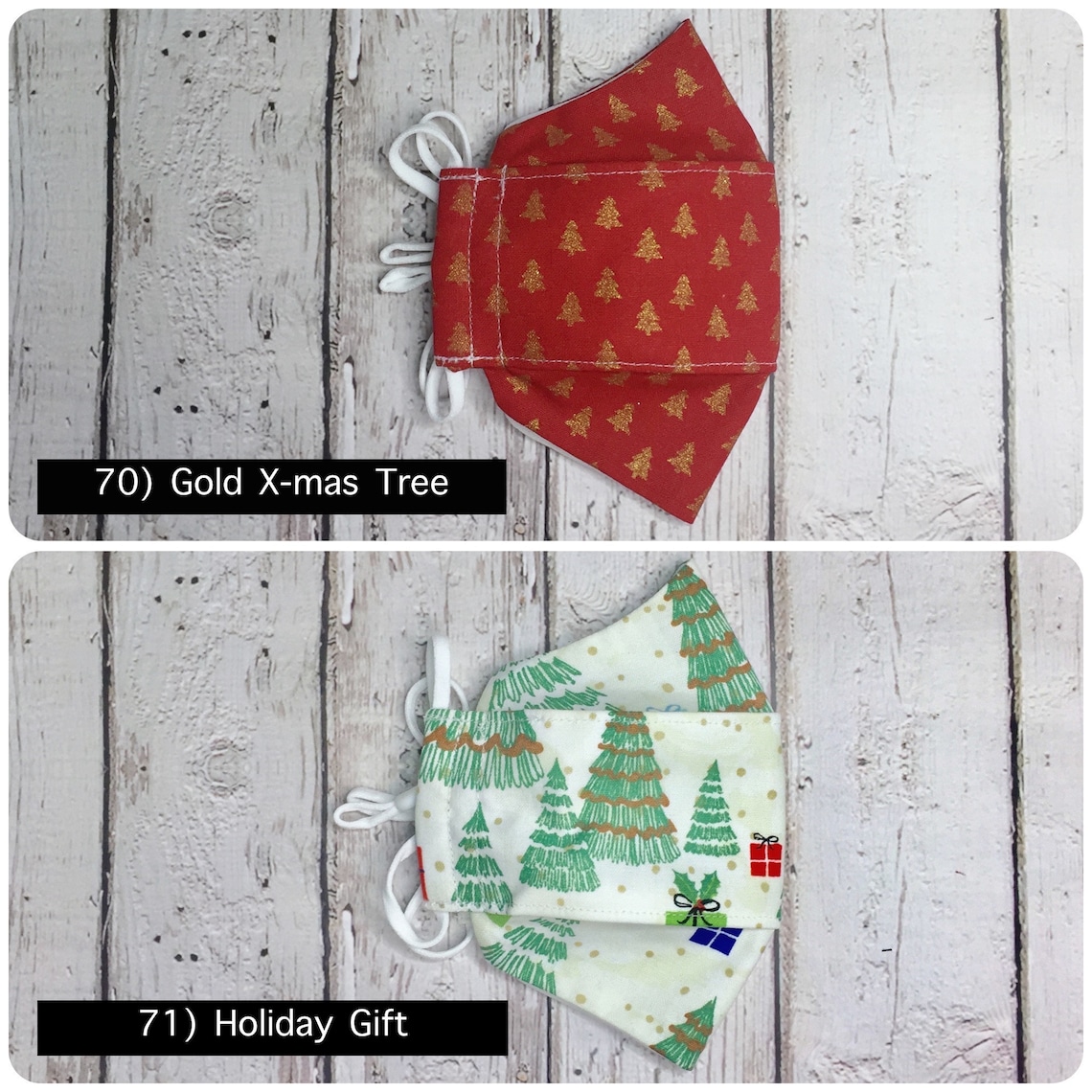 Holiday Winter Christmas 3D Face Mask Collection Kid and | Etsy