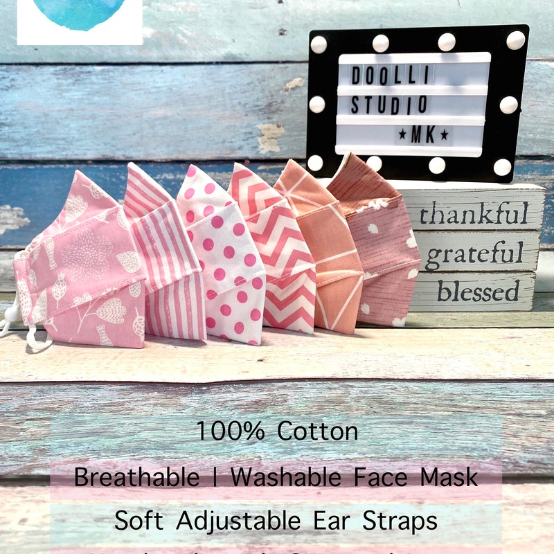 Pink Face Mask - Etsy