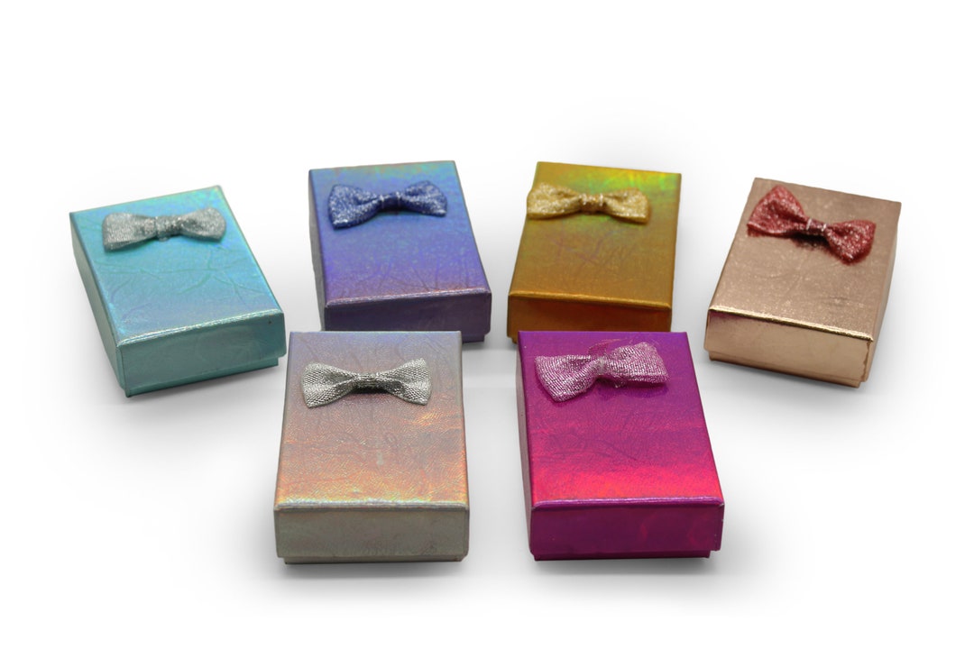 6 Pretty Shiny Wrapping Boxes for Small Gifts by FELANA'S Dimensions: 5 ...