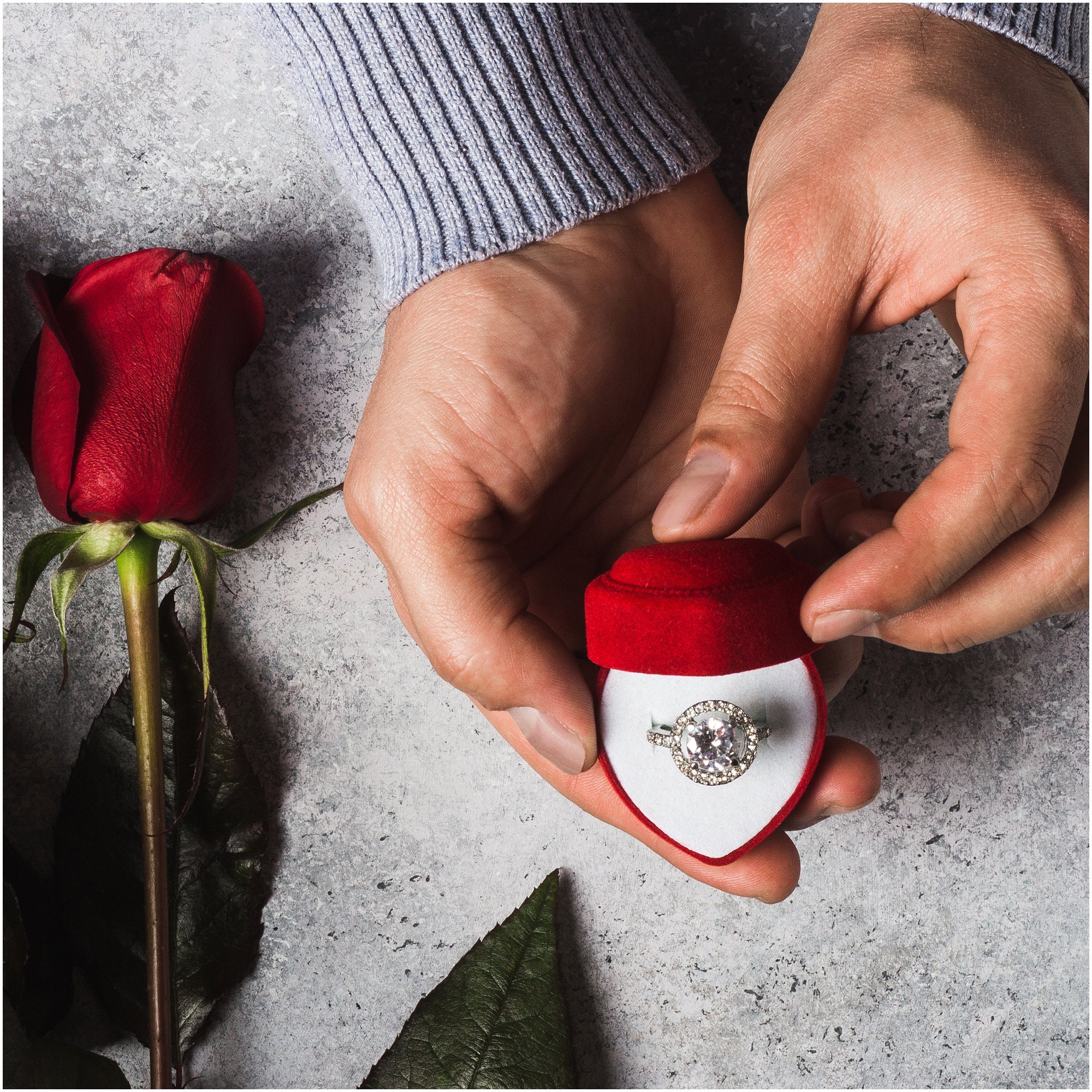 Gorgeous Ring Box by FELANA'S Dimensions: 5.8 X 5.5 X 5 CM 2.28 X 2.17 ...