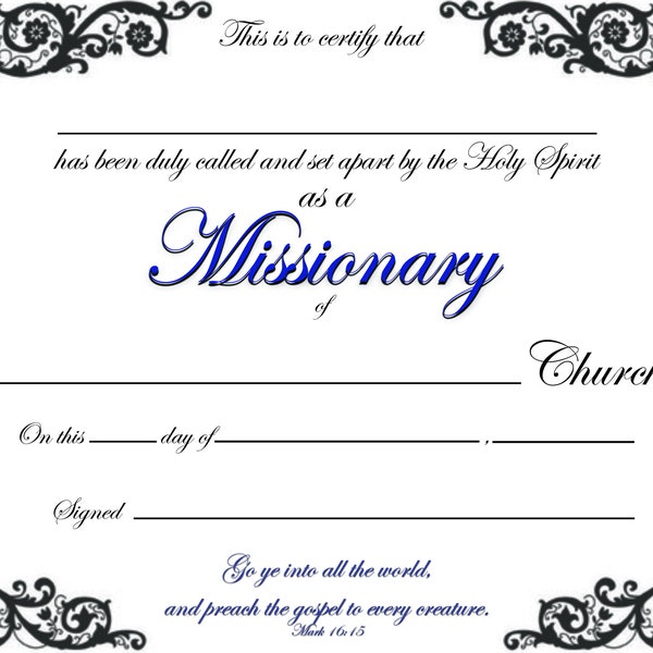 Missionary - Etsy