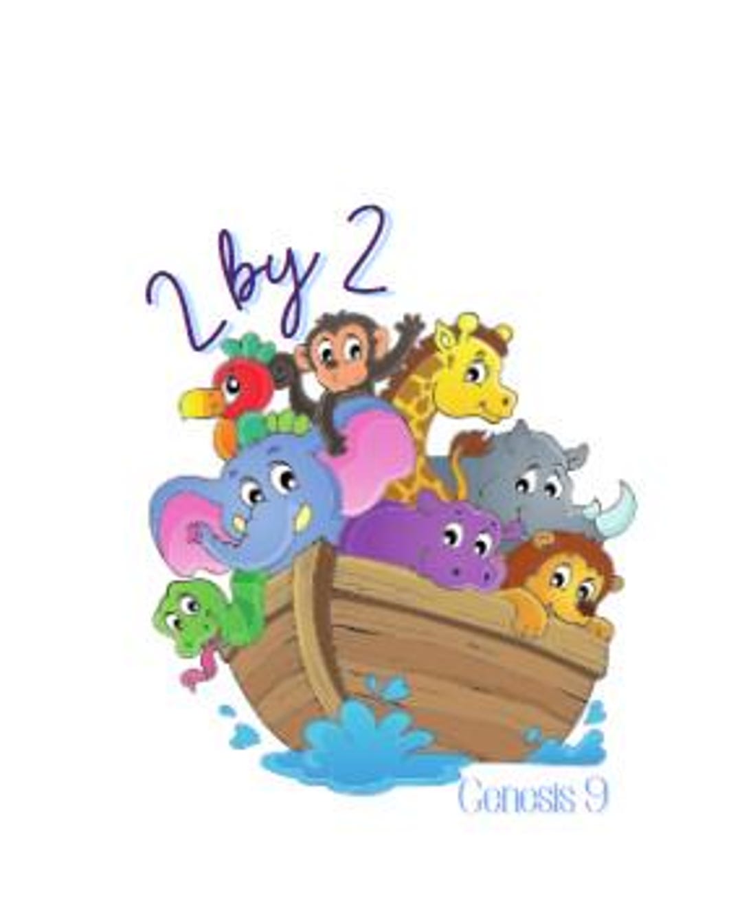 2x2 Christian Religious Ark Animals SVG File Download for Crafts, Dtf ...