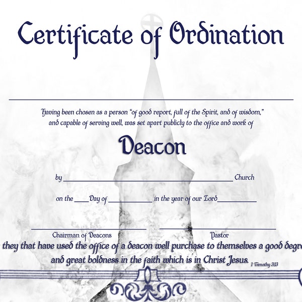 Deacon Ordination Template - Etsy