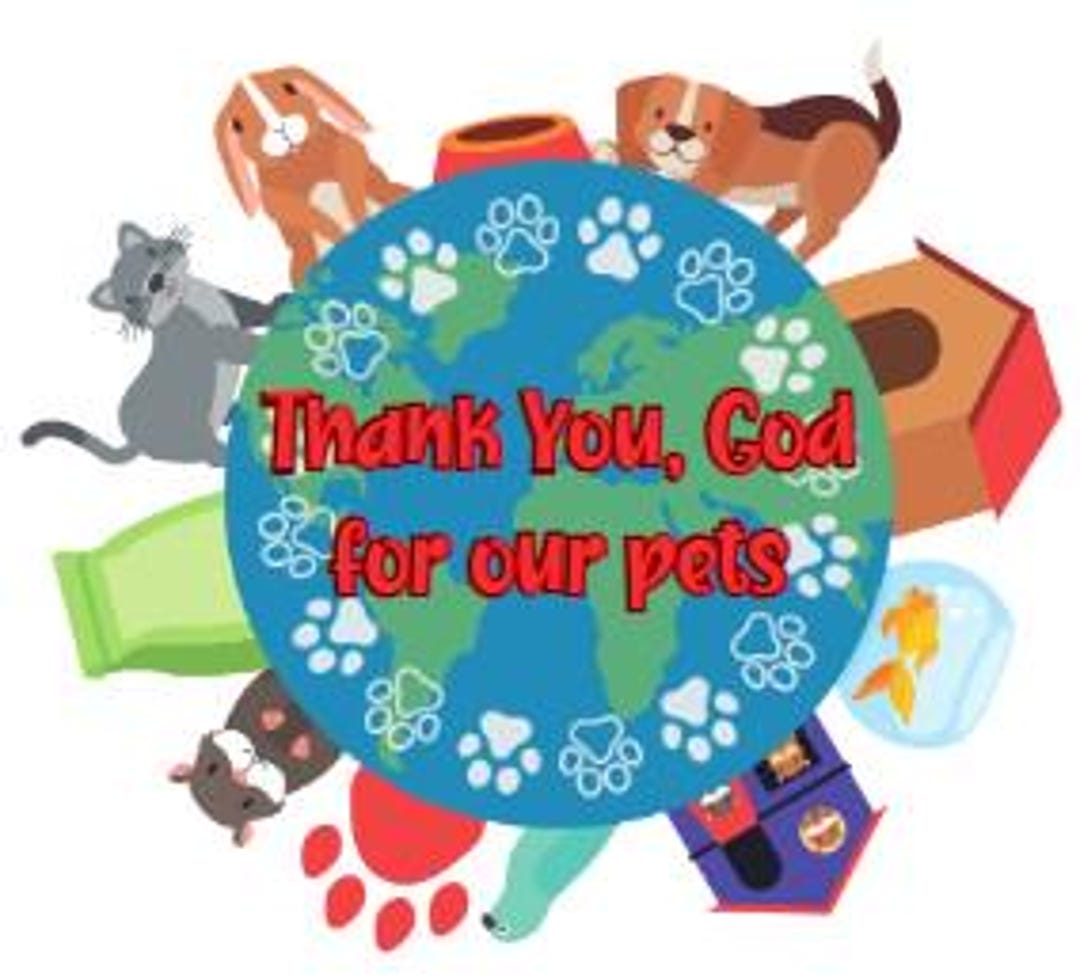 Thank You, God, for Pets Christian SVG Download File for Crafting - Etsy