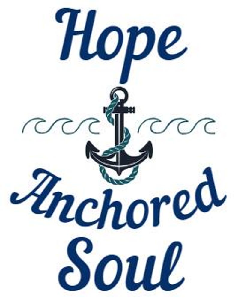 Hope Anchored Soul Christian SVG PNG JPG Download Files for Crafting - Etsy
