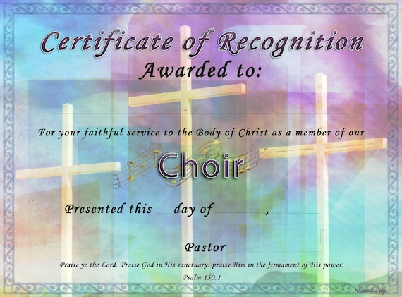 Choir Certificate Template