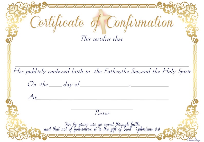 Printable Confirmation Certificate Printable Word Searches