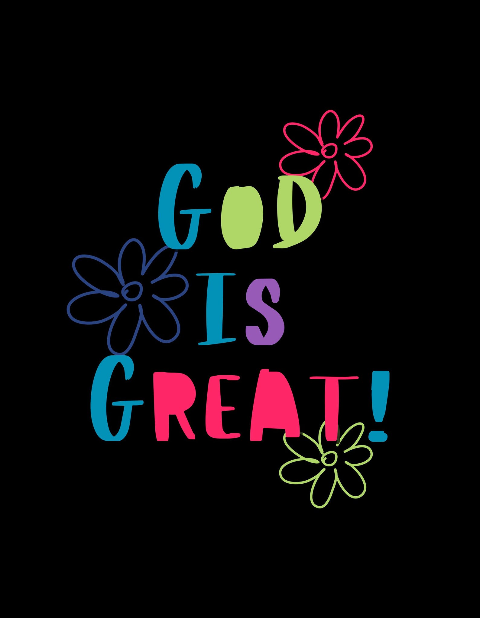 God is Great! Colorful Christian SVG PNG JPG Download Files for ...