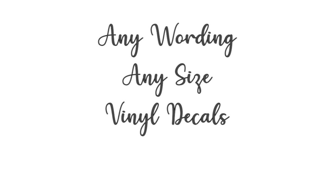 Personalised Vinyl Name Label Sticker, Custom Wording, Colour and Size ...