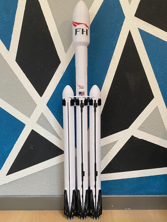 Spacex Falcon Heavy Modell 1:85 Maßstab 82 Zentimeter Hoch | Etsy