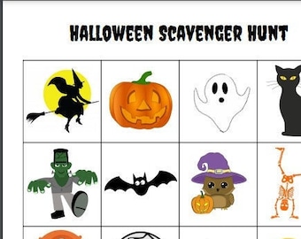 Halloween Scavenger Hunt, Halloween Printable, Halloween Game, Fall ...