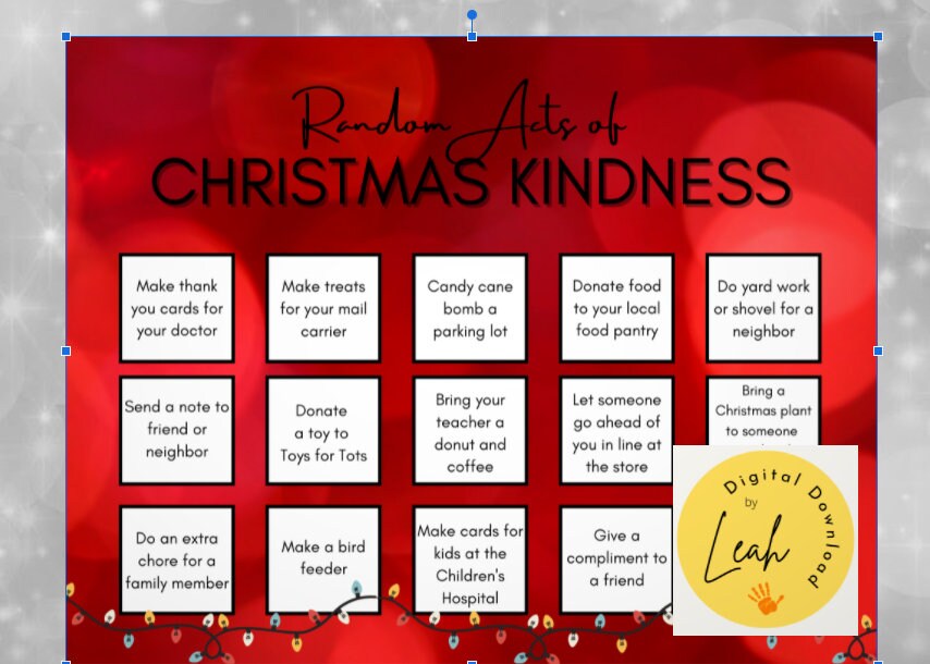 Random Acts of Christmas Kindness - Etsy