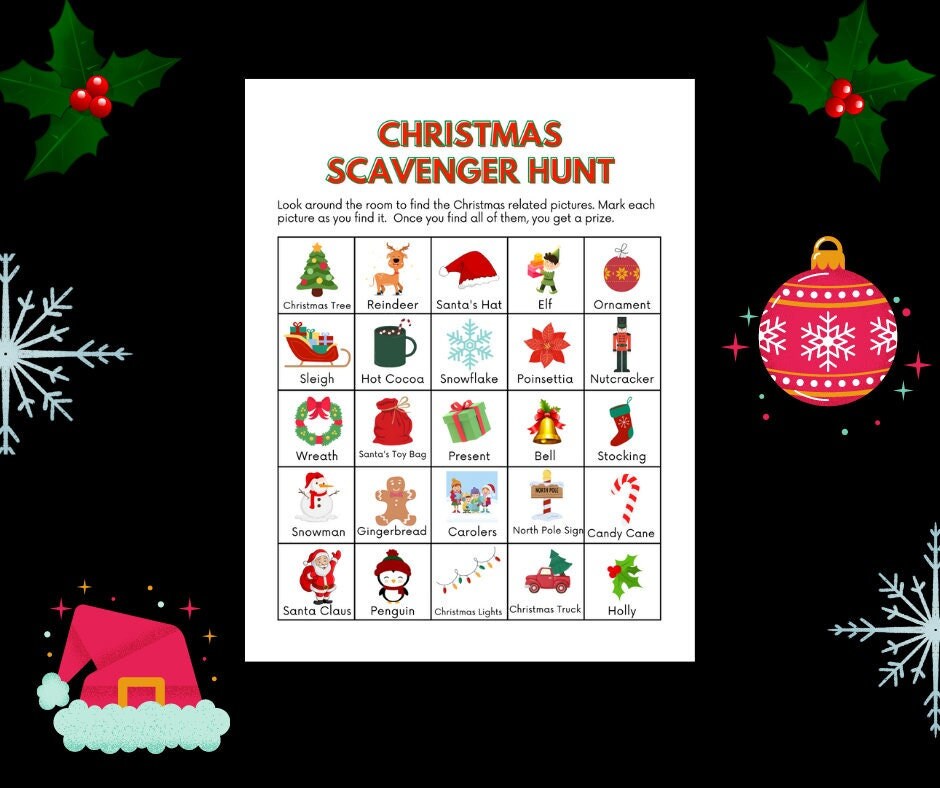 Christmas Scavenger Hunt - Etsy