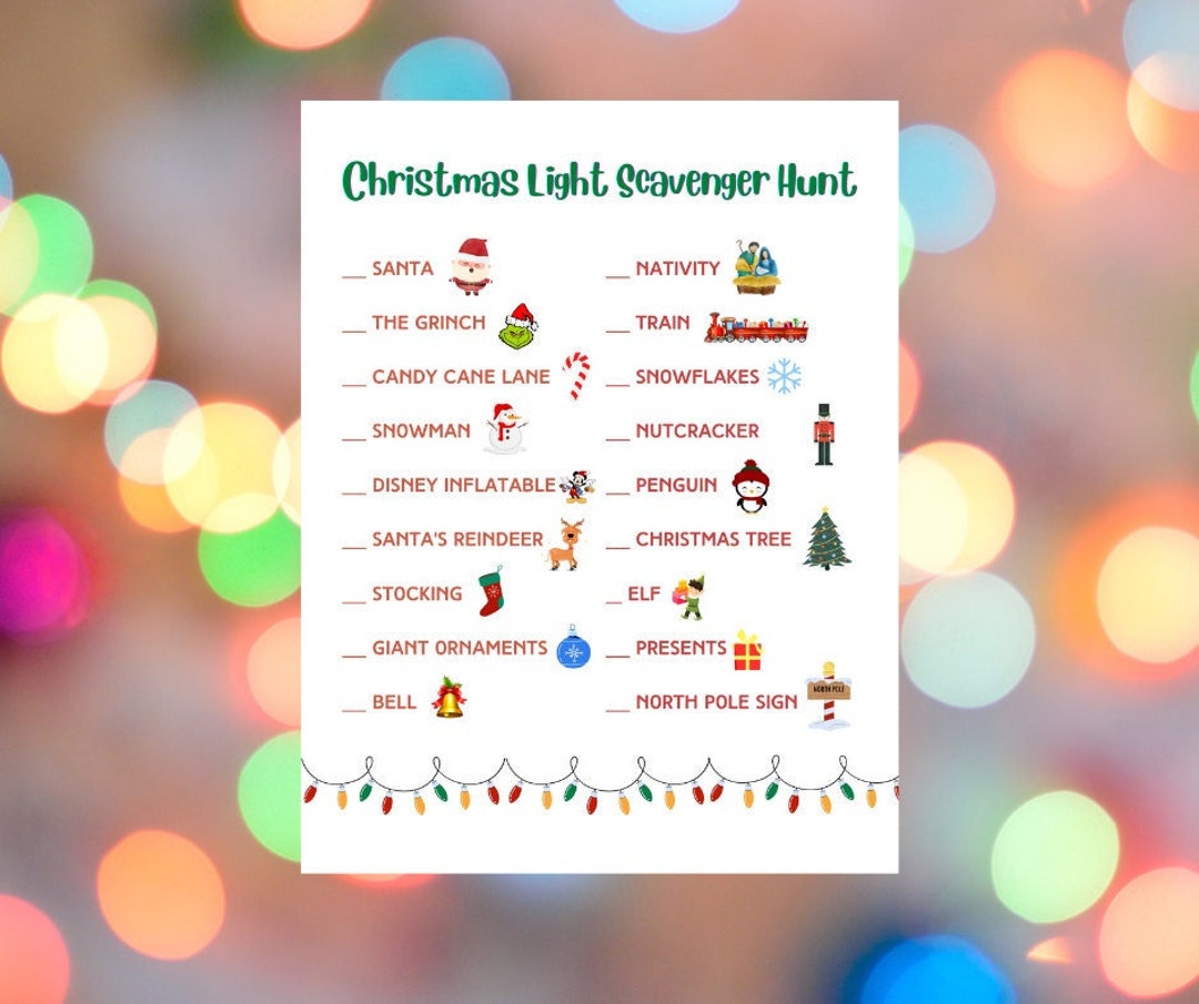 Christmas Light Scavenger Hunt - Etsy