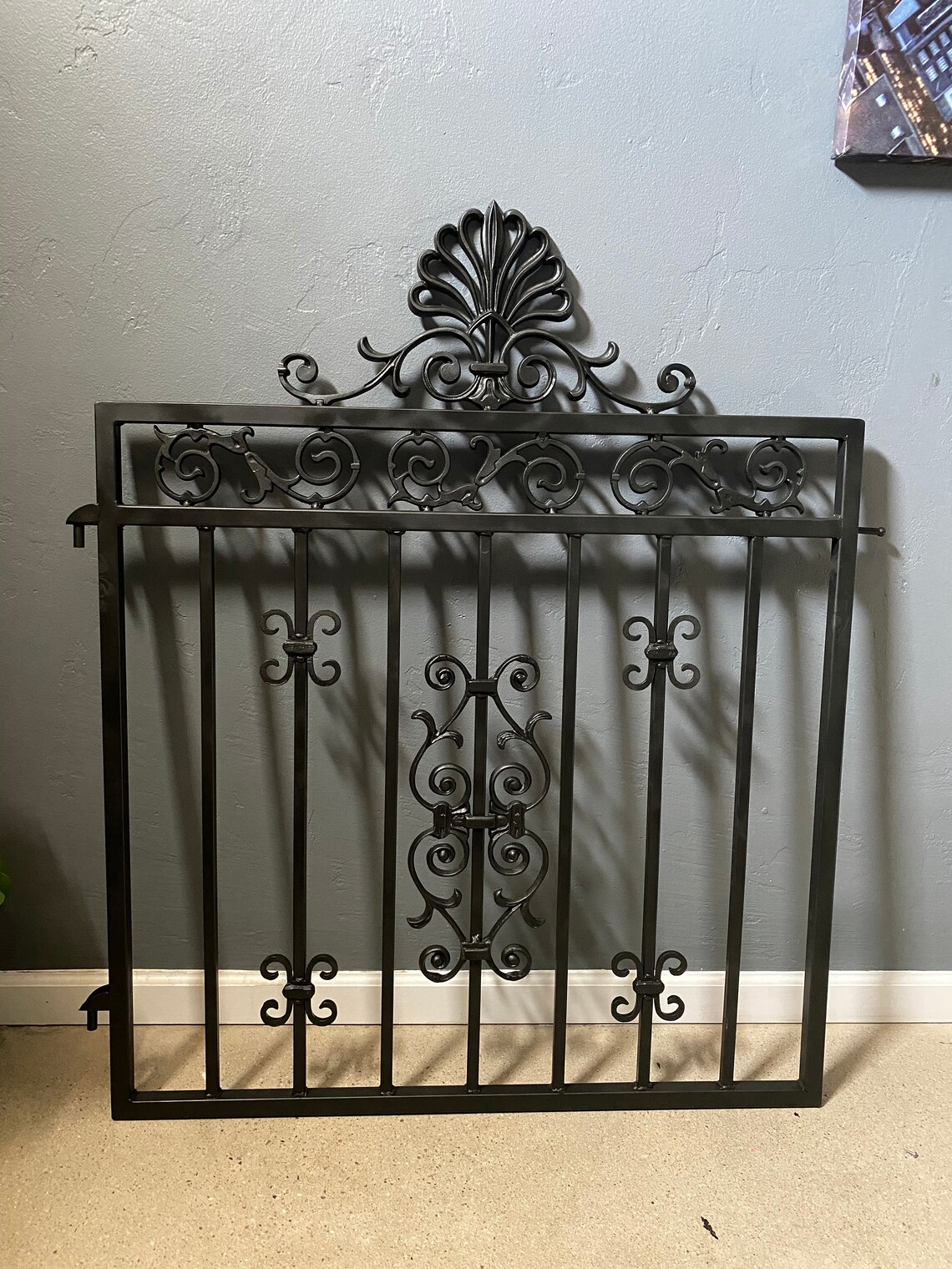 Decorative Wrought Iron Gate! Custom Sizing and Post Also Available If ...