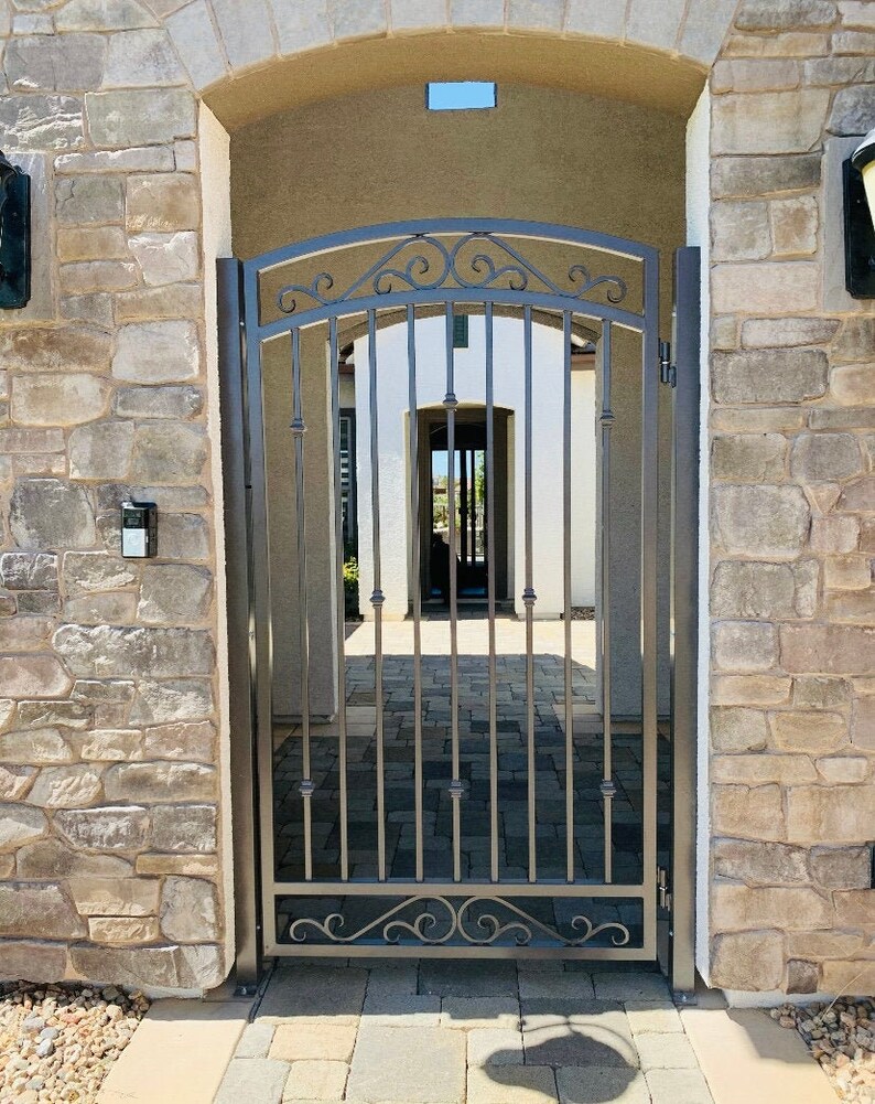 Simple Wrought Iron Gate for Door Entry Can Be Custom With - Etsy