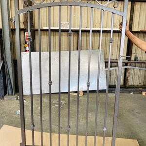Simple Wrought Iron Gate for Door Entry Can Be Custom With Posts - Etsy