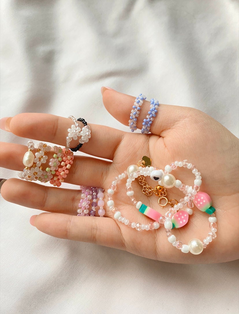 Perfect Daisy Ring Beads Ring Flower Beads Rings Gifts for - Etsy