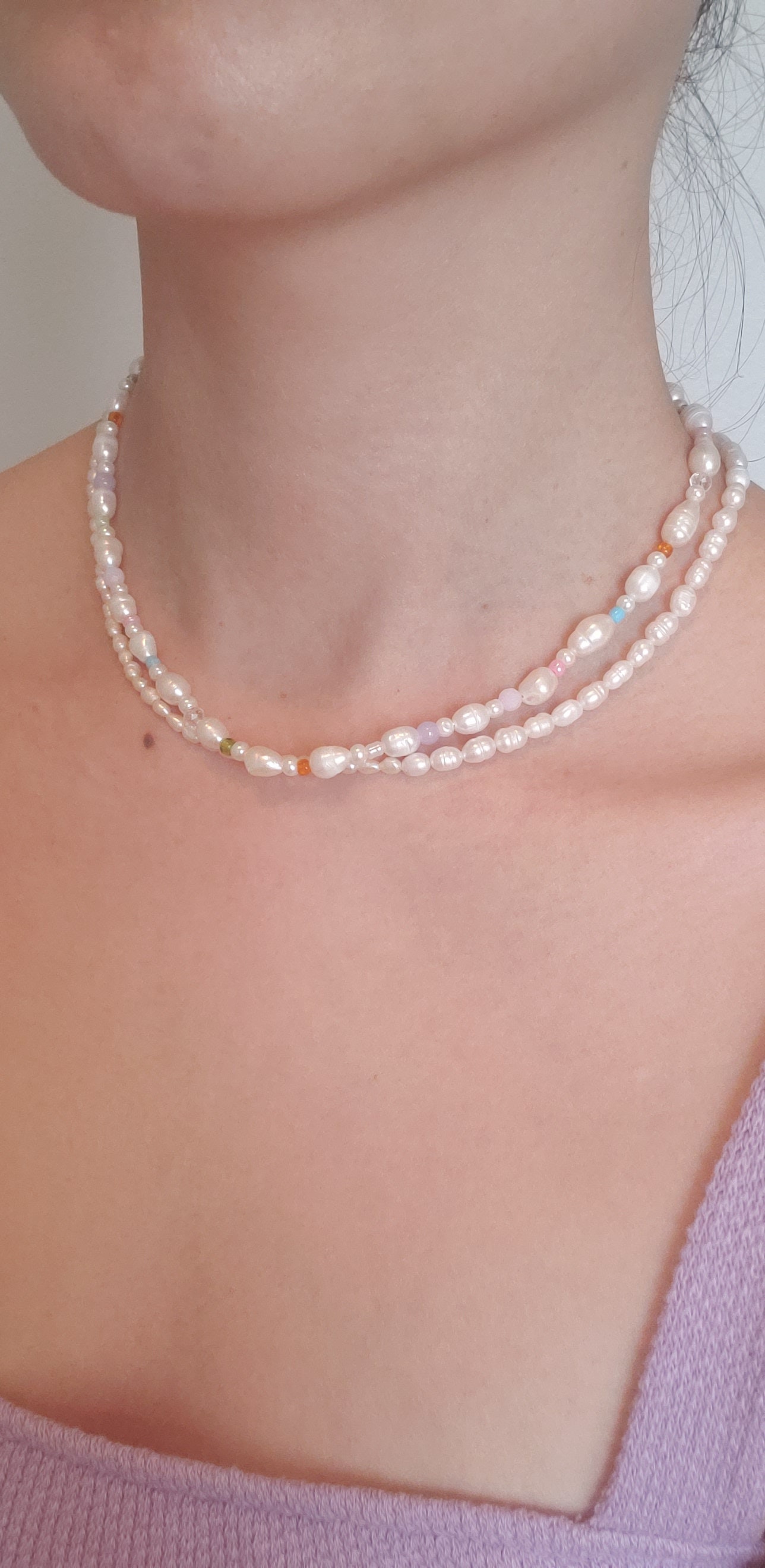 Sweetie Pearl Necklace Freshwater Pearl Gifts for her Real | Etsy