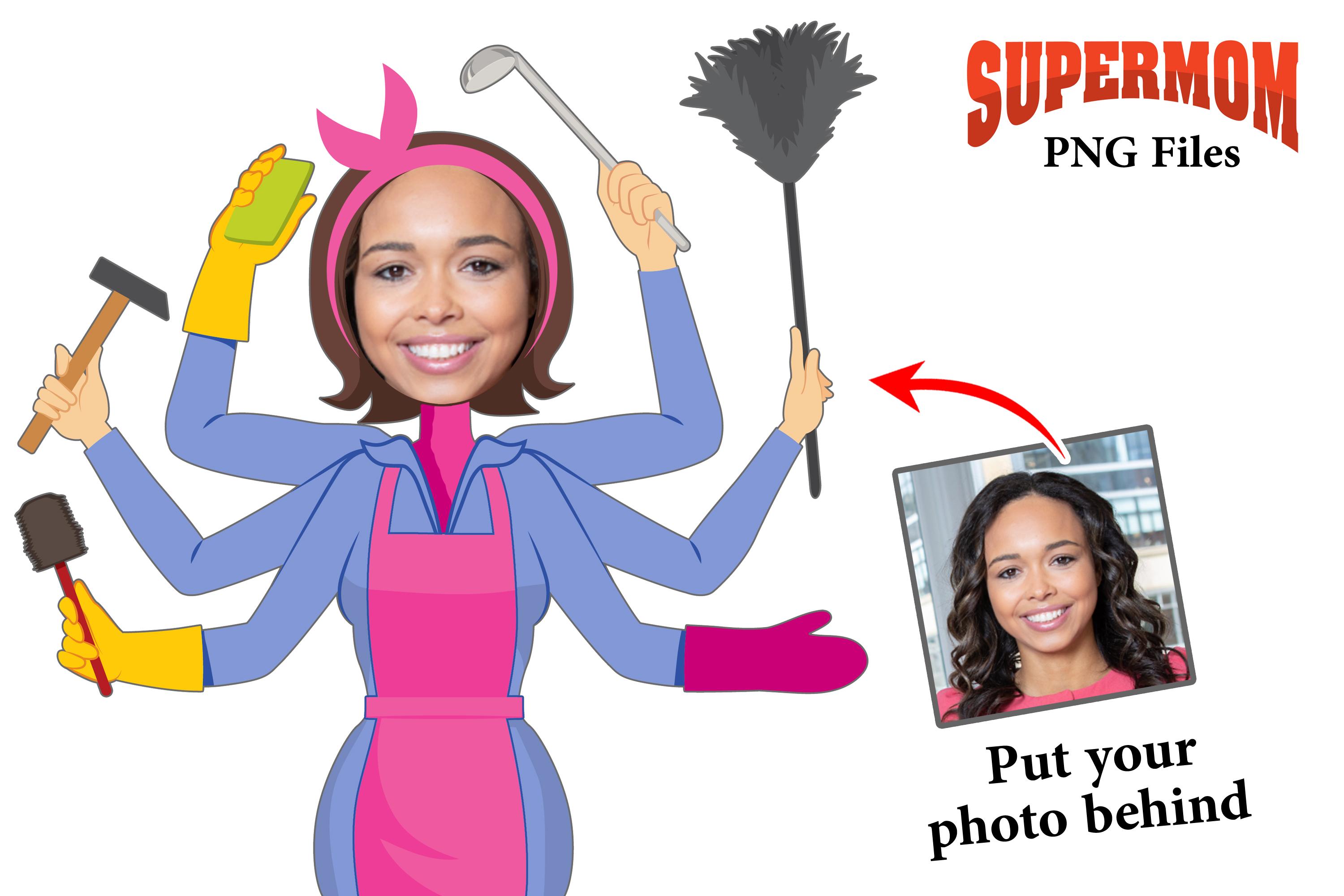 Super Mom Face Hole Add Your Photo (digital Download) - Etsy